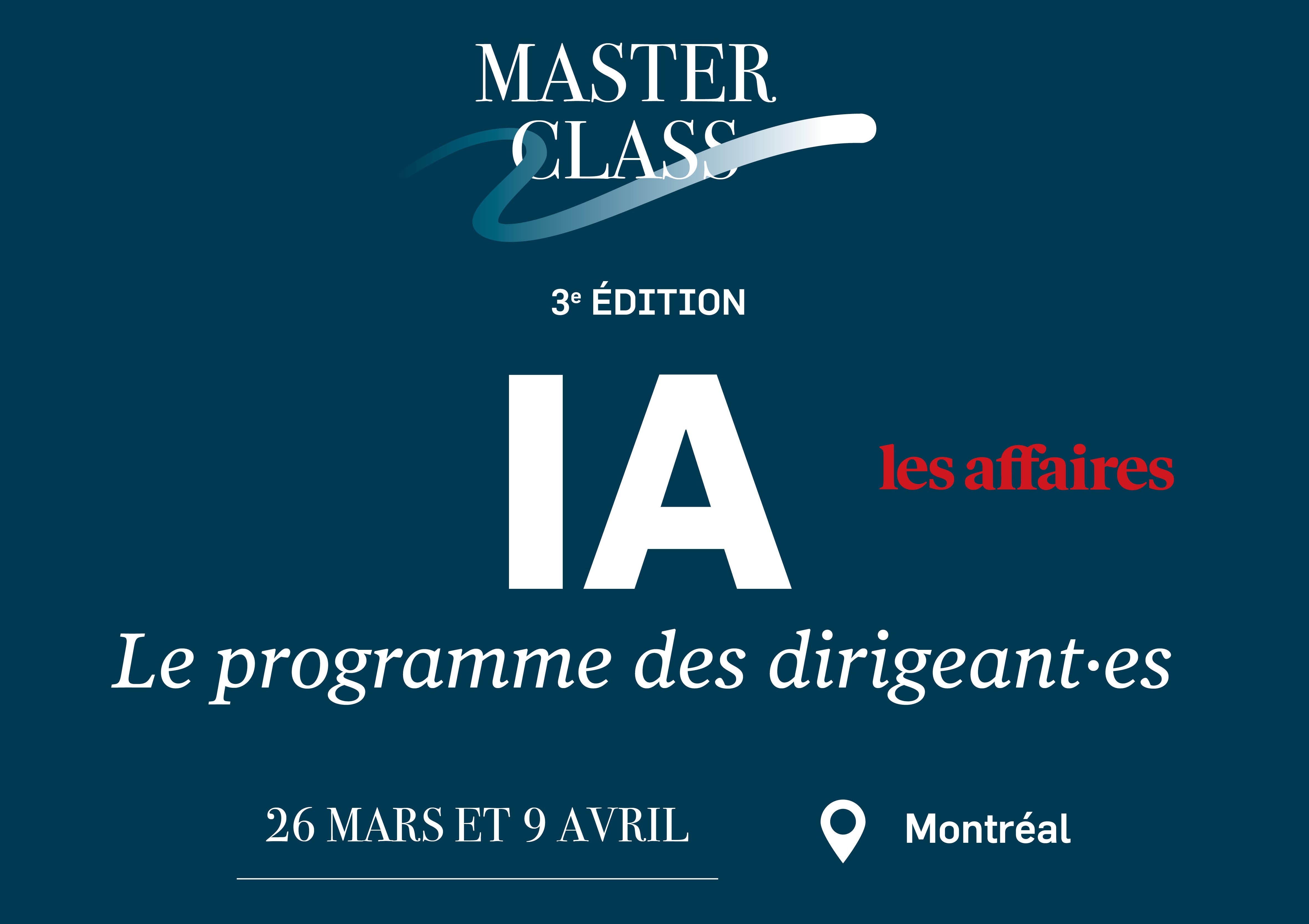 Masterclass IA - Événements Les Affaires